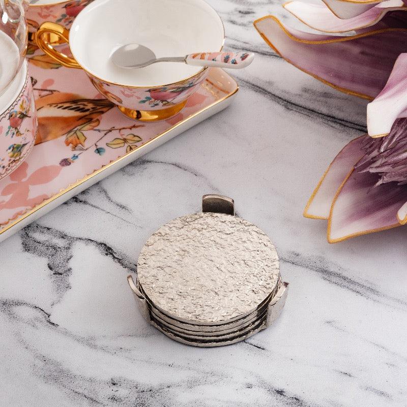 ROUND STEEL COASTER - SET OF 4 – Smokey Cocktail