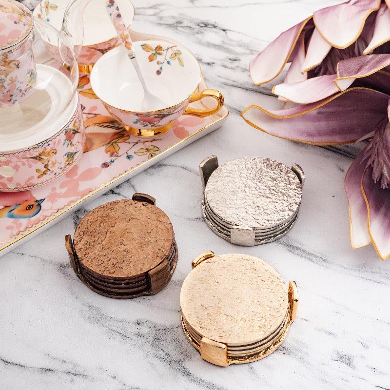 ROUND STEEL COASTER - SET OF 4 – Smokey Cocktail