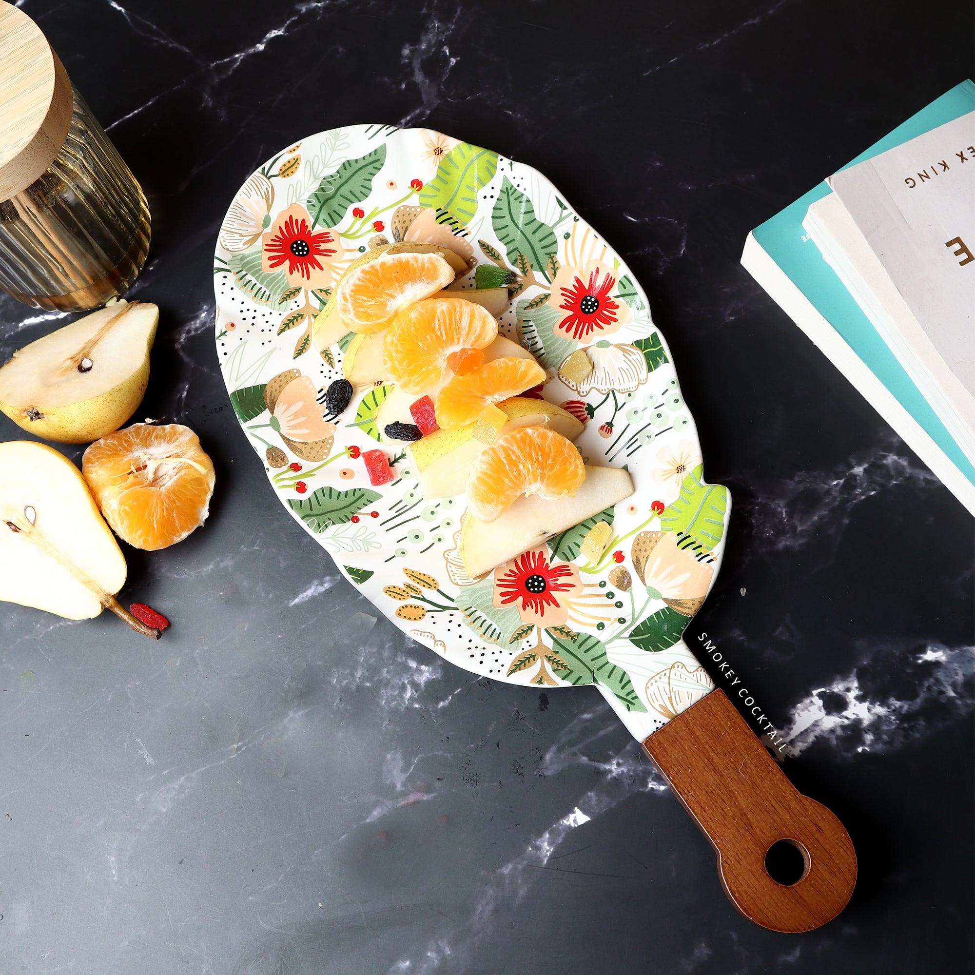 Floral Serving Platter – Smokey Cocktail