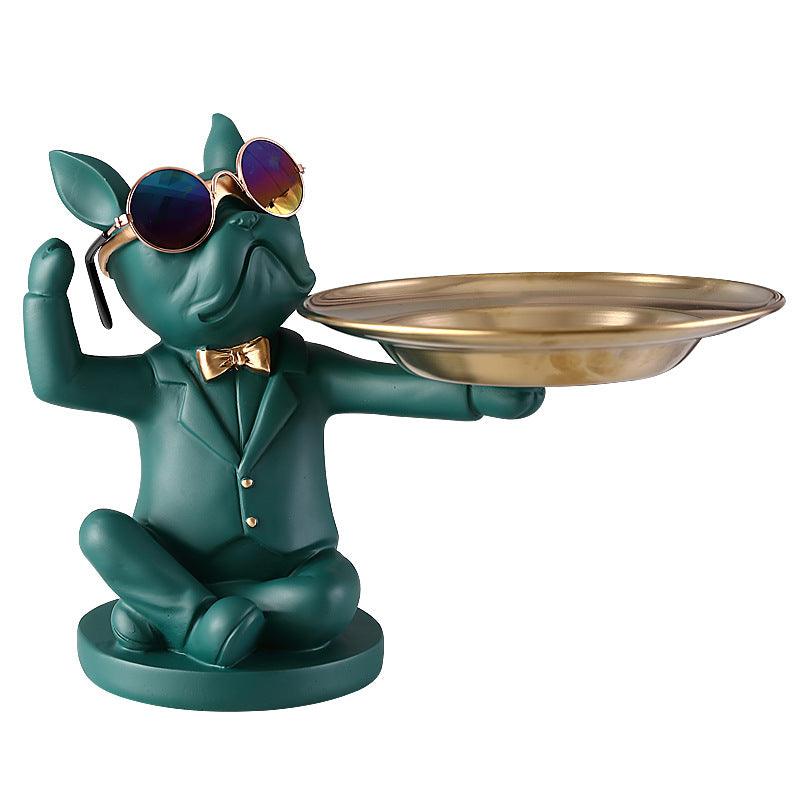 Sturdy Dog Statue With Tray – Smokey Cocktail